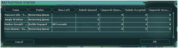 Battlefield Status | SWG: Prophecy Wiki | Fandom
