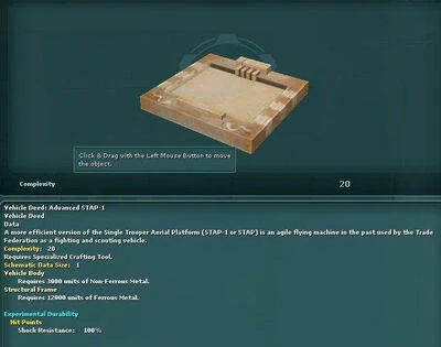 Advanced STAP-1 (Schematic) | SWG: Prophecy Wiki | Fandom