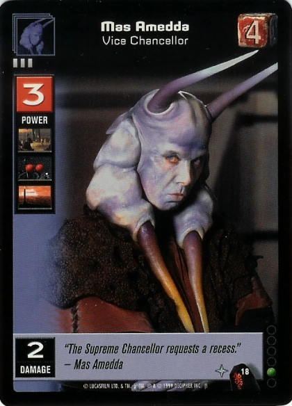 Young Jedi:Mas Amedda, Vice Chancellor | Star Wars Merchandise Wiki ...