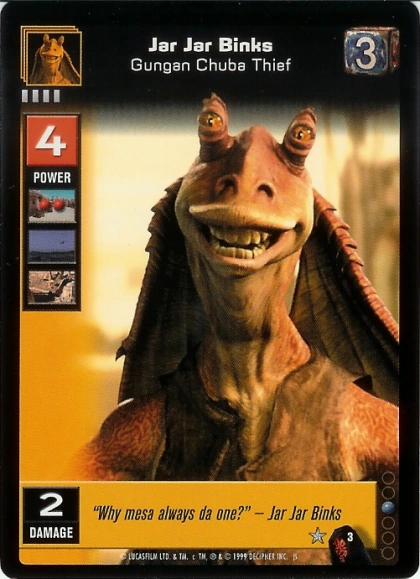 Young Jedi:Jar Jar Binks, Gungan Chuba Thief | Star Wars Merchandise ...
