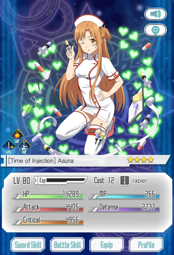 -Time of Injection- Asuna | Sword Art Online: Memory Defrag Wiki | Fandom