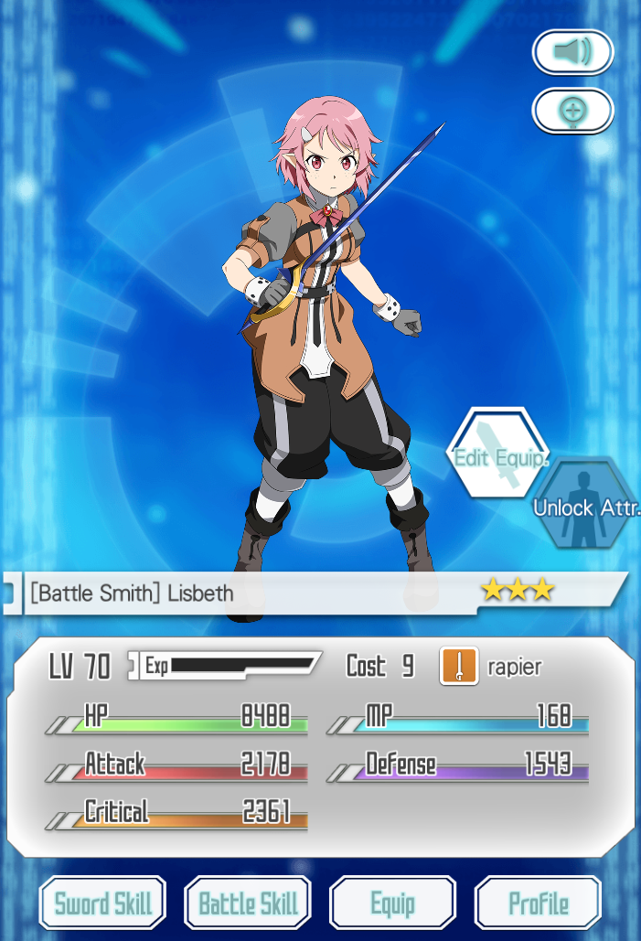 -Battle Smith- Lisbeth | Sword Art Online: Memory Defrag Wiki | Fandom