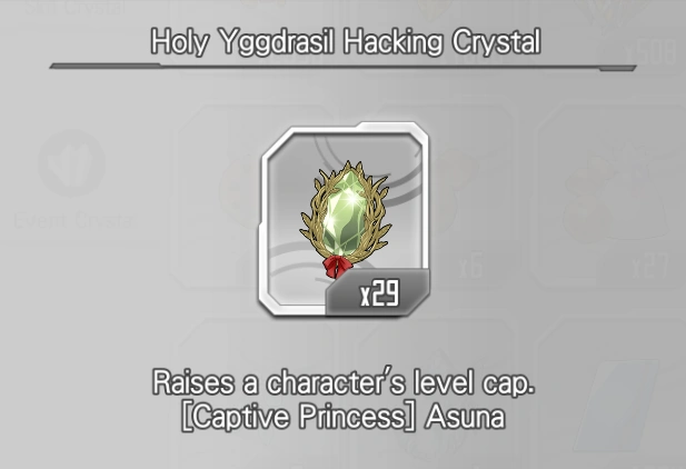 Holy Yggdrasil Hacking Crystal | Sword Art Online: Memory Defrag Wiki ...