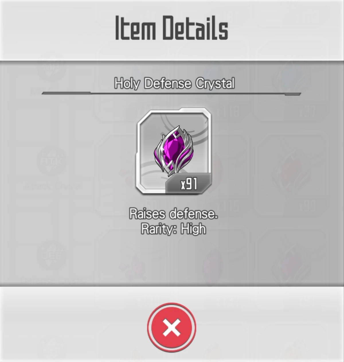 Holy Defense Crystal | Sword Art Online: Memory Defrag Wiki | Fandom