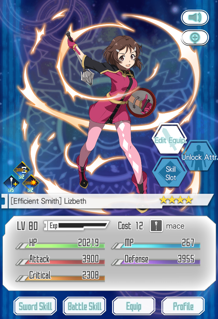 -Efficient Smith- Lizbeth | Sword Art Online: Memory Defrag Wiki | Fandom