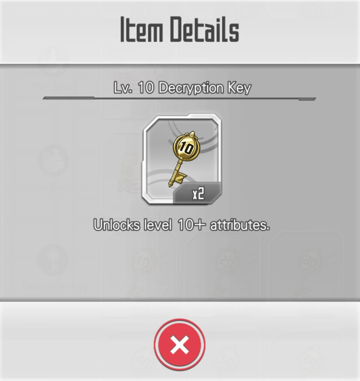 Lv. 10 Decryption Key | Sword Art Online: Memory Defrag Wiki | Fandom