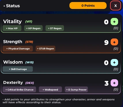 Status | Sword Fantasy Wiki | Fandom