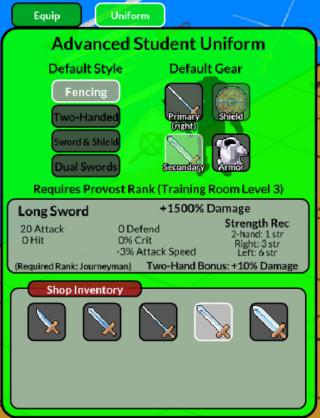 Uniform | Sword Fight Wiki | Fandom