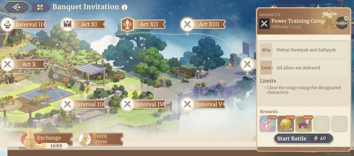 Interval VII-Power Training Camp | Sword of Convallaria Wiki | Fandom