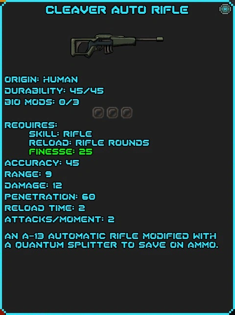 Cleaver Auto Rifle | Sword of the Stars: The Pit Wiki | Fandom