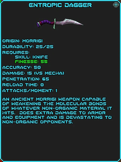 Entropic Dagger | Sword of the Stars: The Pit Wiki | Fandom