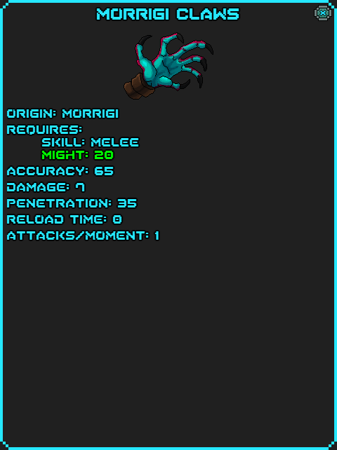 Morrigi Claws | Sword of the Stars: The Pit Wiki | Fandom