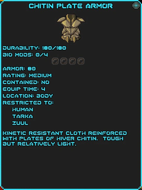Chitin Plate Armor | Sword of the Stars: The Pit Wiki | Fandom