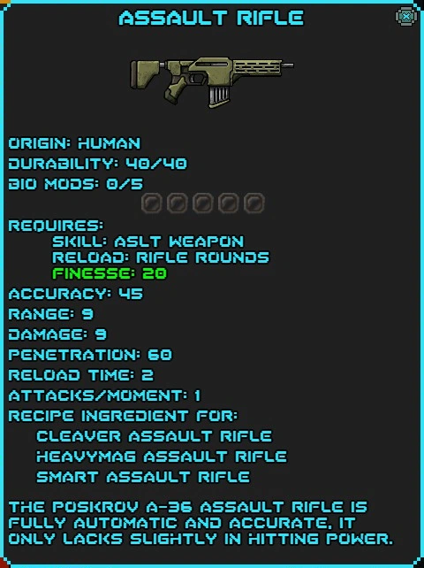 Assault Rifle | Sword of the Stars: The Pit Wiki | Fandom