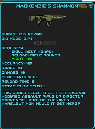 MacKenzie's Shannon | Sword of the Stars: The Pit Wiki | Fandom