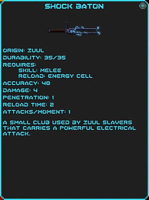 Shock Baton | Sword of the Stars: The Pit Wiki | Fandom