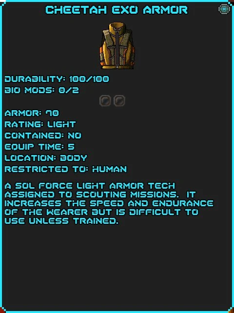 Cheetah Exo Armor | Sword of the Stars: The Pit Wiki | Fandom