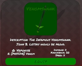 Venomshank | Sword Slashers Wiki | Fandom