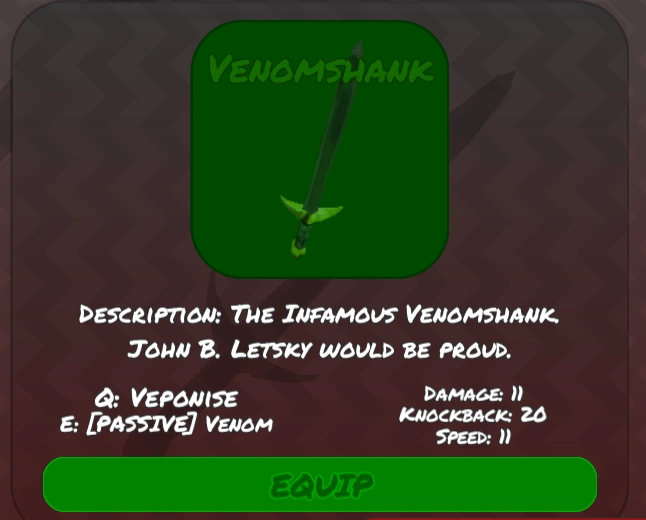 Venomshank | Sword Slashers Wiki | Fandom