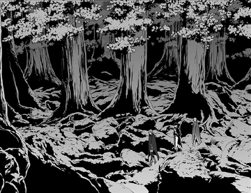manga background forest