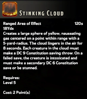 Ability:Stinking Cloud - Official Sword Coast Legends Wiki