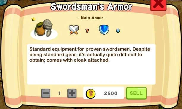 Swordsman's Armor | Sword Quest Wiki | Fandom