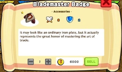 Blademaster Badge | Sword Quest Wiki | Fandom
