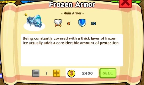Frozen Armor | Sword Quest Wiki | Fandom