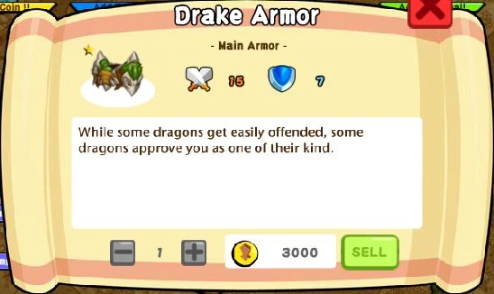 Drake Armor | Sword Quest Wiki | Fandom