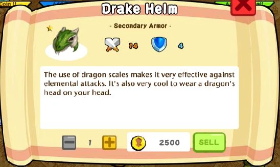 Drake Helm | Sword Quest Wiki | Fandom