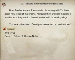 Back Stab - Official Swordsman Wiki