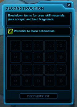Reverse engineering - Star Wars: The Old Republic Wiki