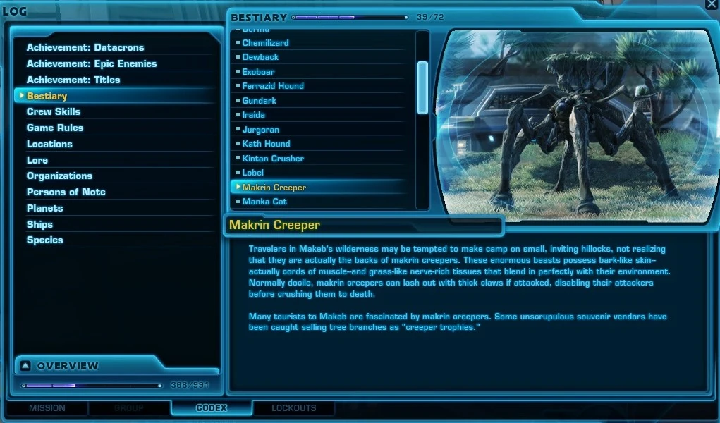 Codex/Makrin Creeper - Star Wars: The Old Republic Wiki