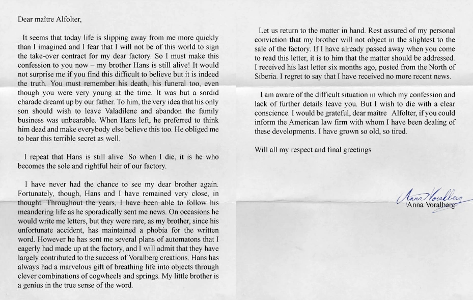 Letter from Anna to the Notary | Syberia Wiki | Fandom