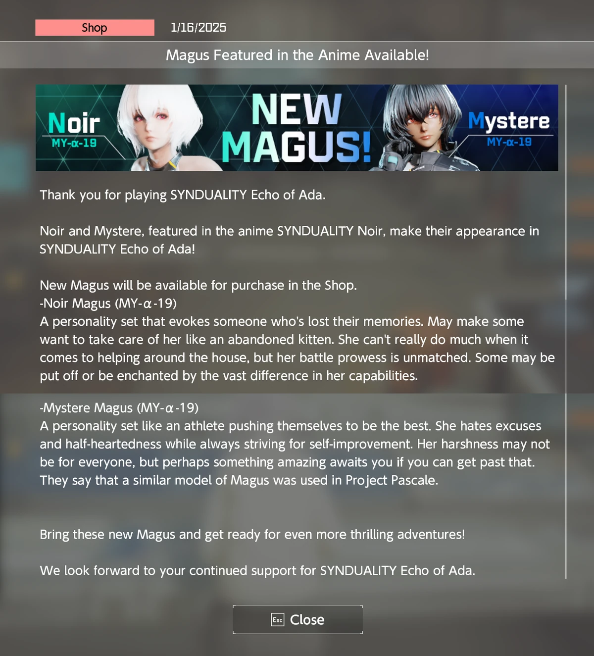 Shop - Magus Featured in the Anime Available! (1/16/2025) | Synduality ...