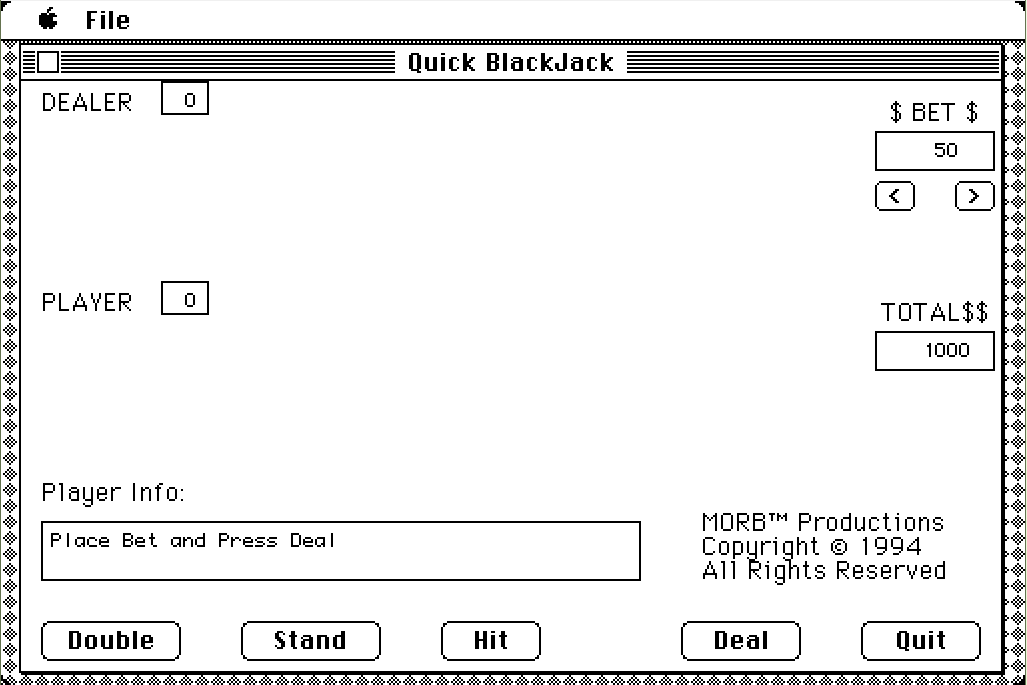 Quick Blackjack | Classic Mac Wiki | Fandom