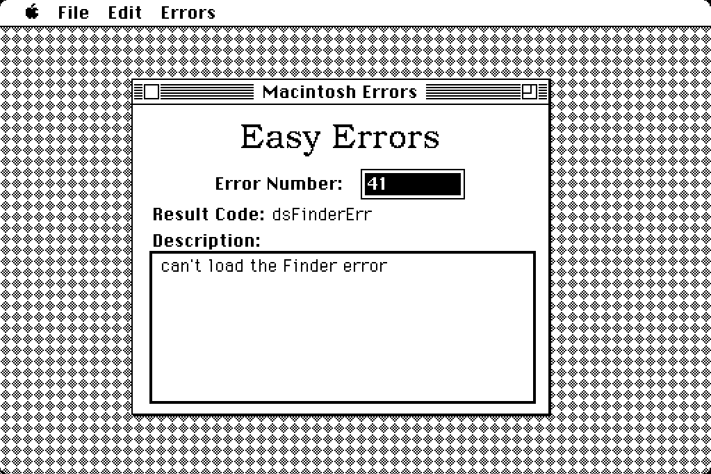 Easy Errors | Classic Mac Wiki | Fandom