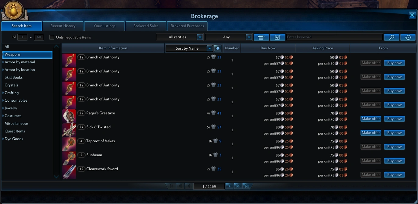 Brokerage | TERA Wiki | Fandom