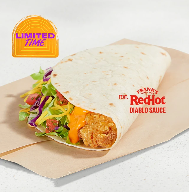 Frank's RedHot® Diablo Crispy Chicken Soft Taco | Taco Bell Wiki | Fandom