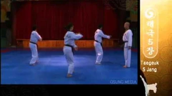 Wtf Taekwondo Form 5 Poomsae Taegeuk Oh Jang Tae Kwon 5. Taekwondo