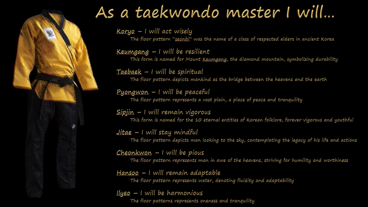 Kukkiwon/WT Black Belt forms | Taekwondo Wiki | Fandom