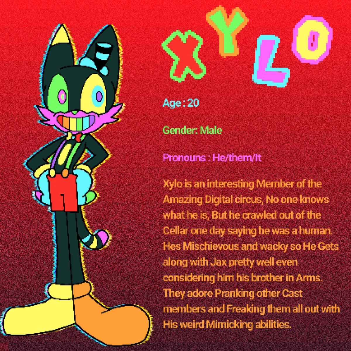 Xylo the abstracted cat | The Amazing Fanon Circus Wiki | Fandom