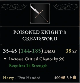 Poisoned Knight's Greatsword | Tainted Grail: The Fall of Avalon Wiki ...