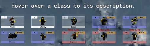 Classes | Take And Hold Wiki | Fandom