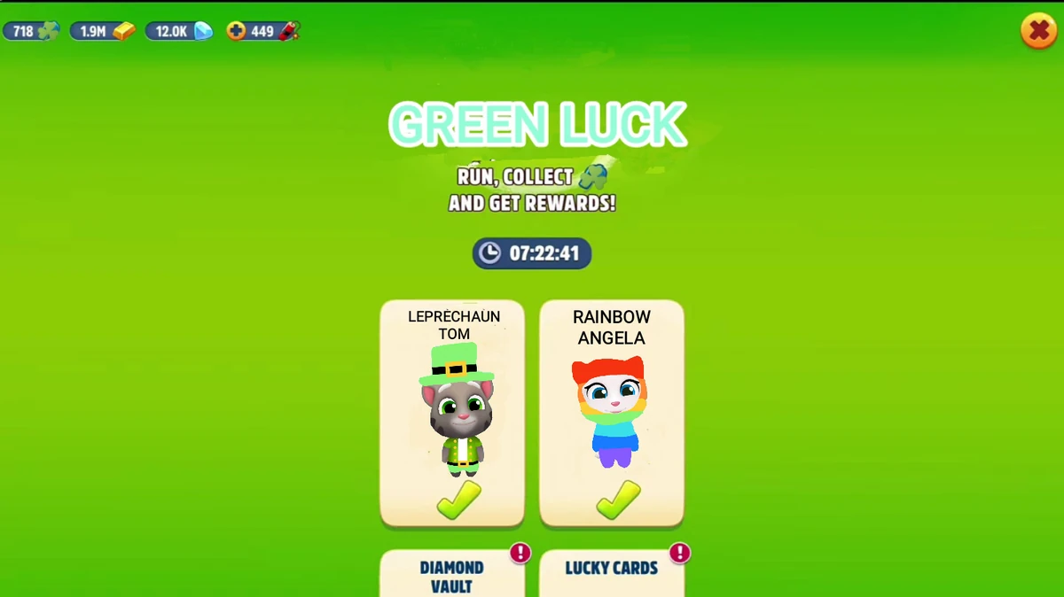 Green Luck | Talking Tom Gold Run Fanon Wiki | Fandom
