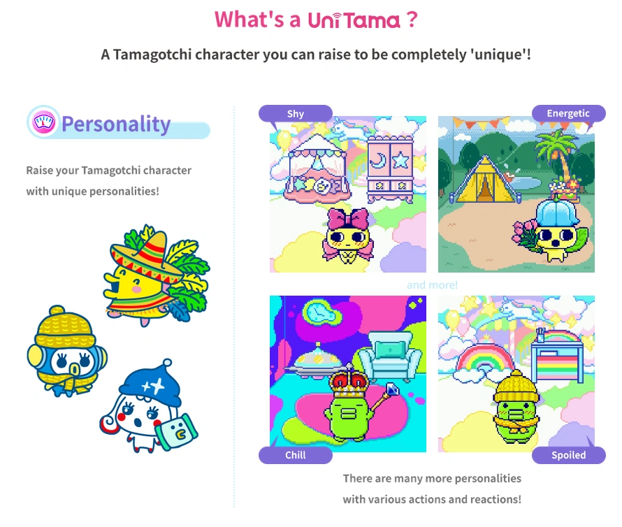 Tamagotchi Uni/Personalities | Tamagotchi Wiki | Fandom