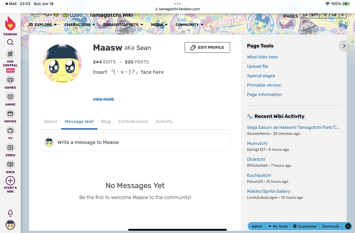 User blog:Maasw/Message walls | Tamagotchi Fanon Wiki | Fandom