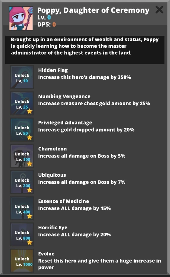 Poppy, Daughter of Ceremony | Tap Titans Wiki | Fandom