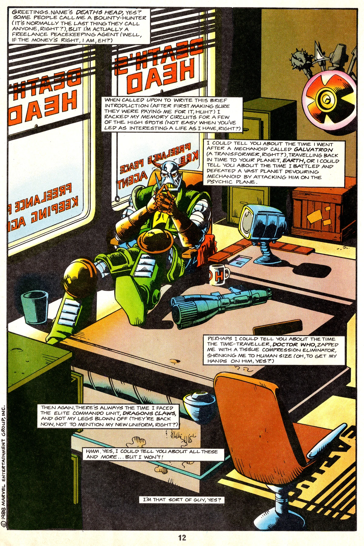 Meet Death's Head (comic story) | Tardis | Fandom