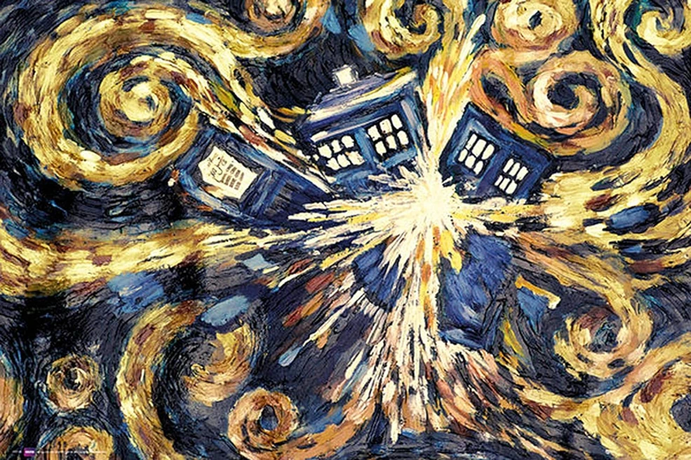 Tardis Starry Night Poster